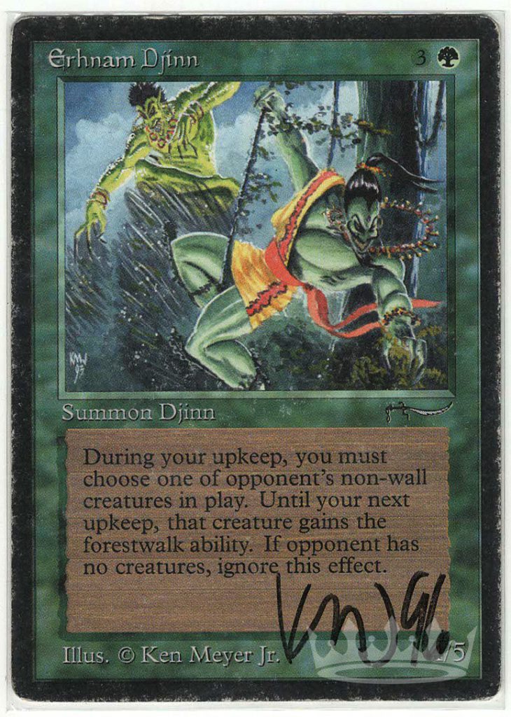 Erhnam Djinn (Arabian Nights, Signed by Artist Ken Meyer Jr.) – MTGKingpin