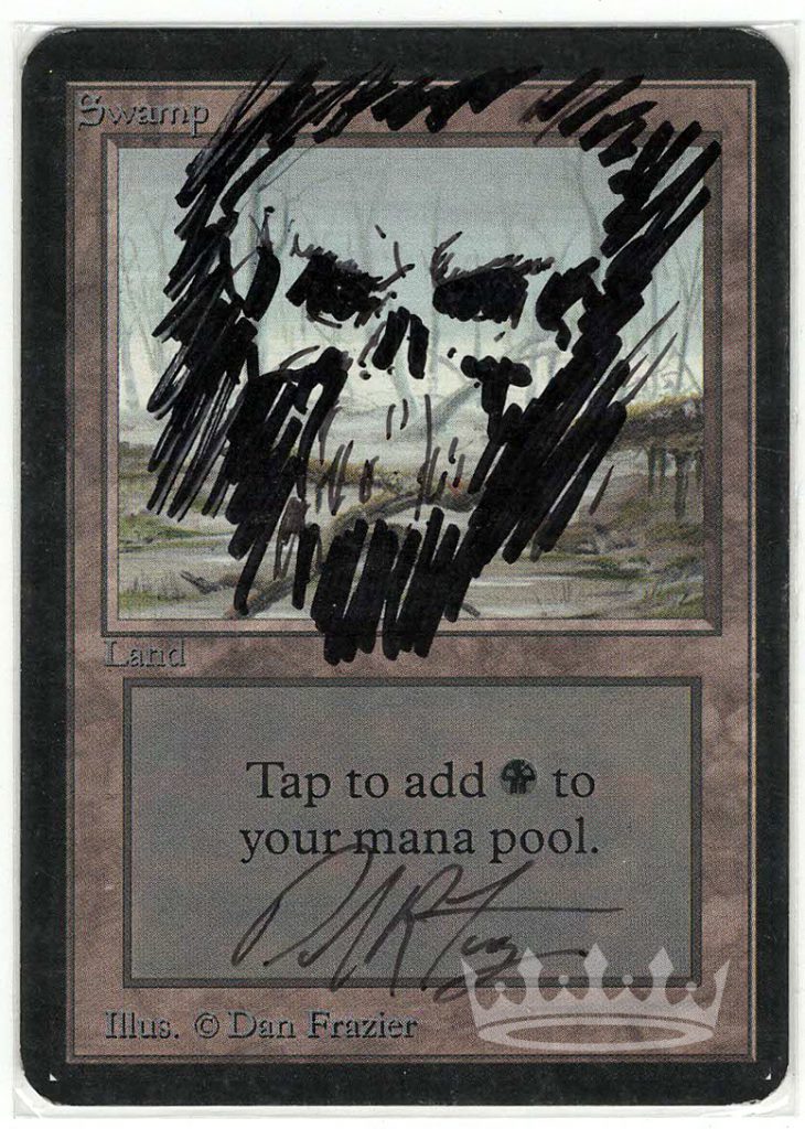 Swamp (Alpha Signed and Altered by artist Dan Frazier) – MTGKingpin